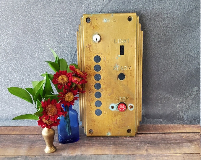 Kiesling Elevator Panel/ Salvaged Elevator Panel/ New York Antique ...
