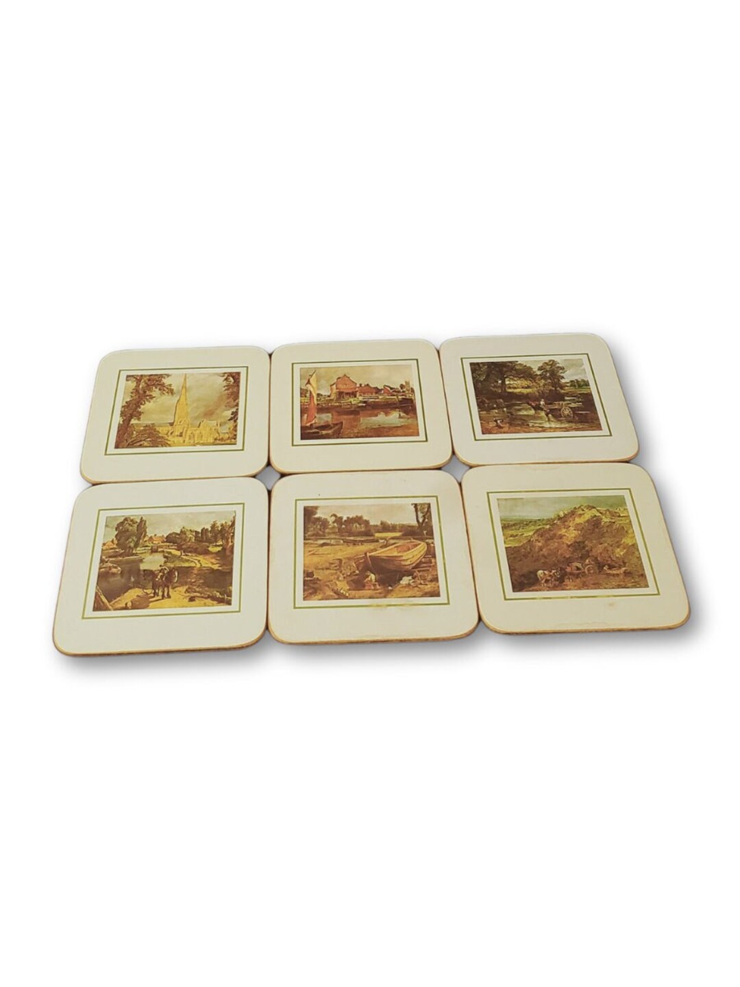 Set of 6 Coasters With English Scenery in Box by John Constable - Etsy