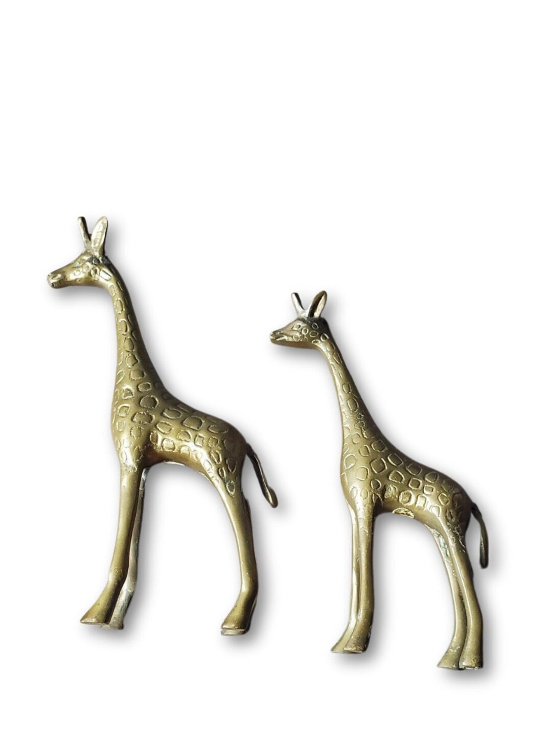 Brass Giraffe Figurines/ Brass Giraffe Statues/ Brass Giraffe Set/ Pair ...