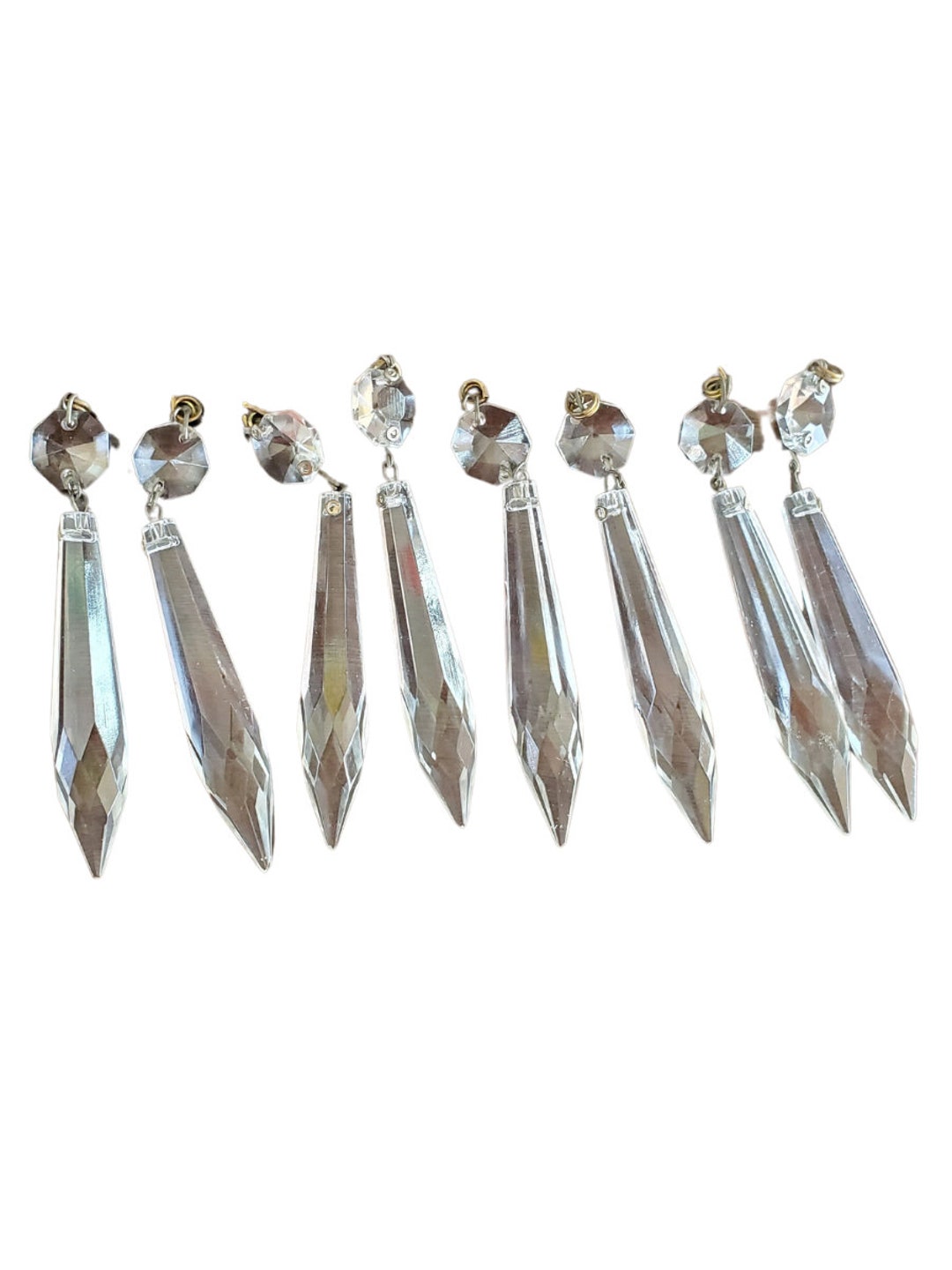 Vintage Chandelier Crystals/ Antique Crystal Prisms/ Spear Crystals ...