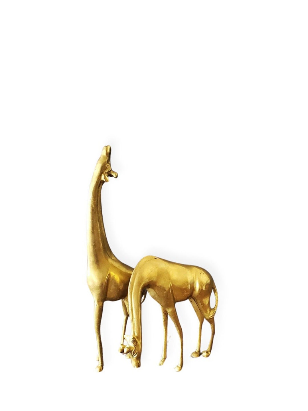Brass Giraffe Pair/ Giraffe Figurines/ Brass Giraffe Statue/ Brass Giraffe/ Pair of Giraffes ...