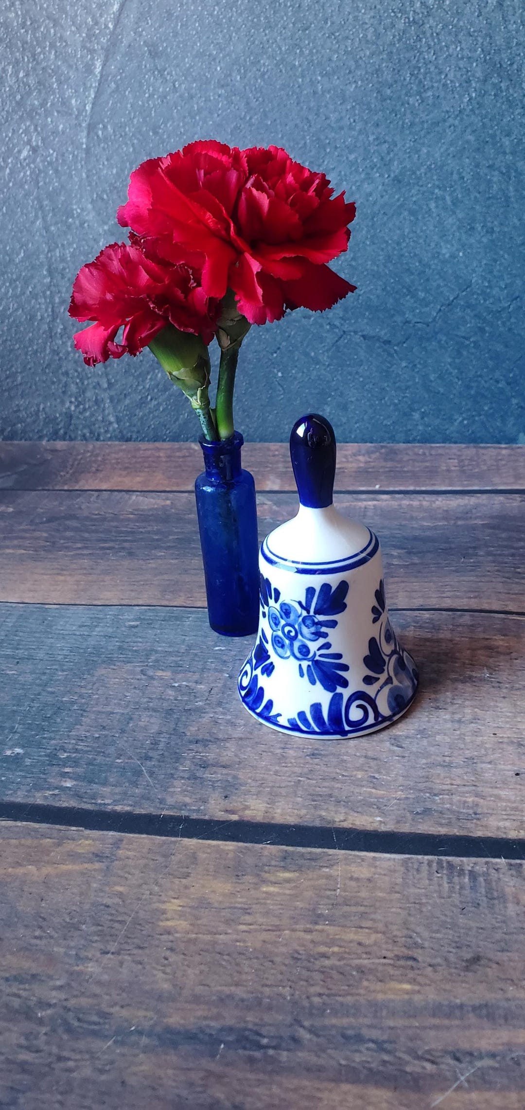 Blue Delft Floral Bell Holland by Elesva - Etsy