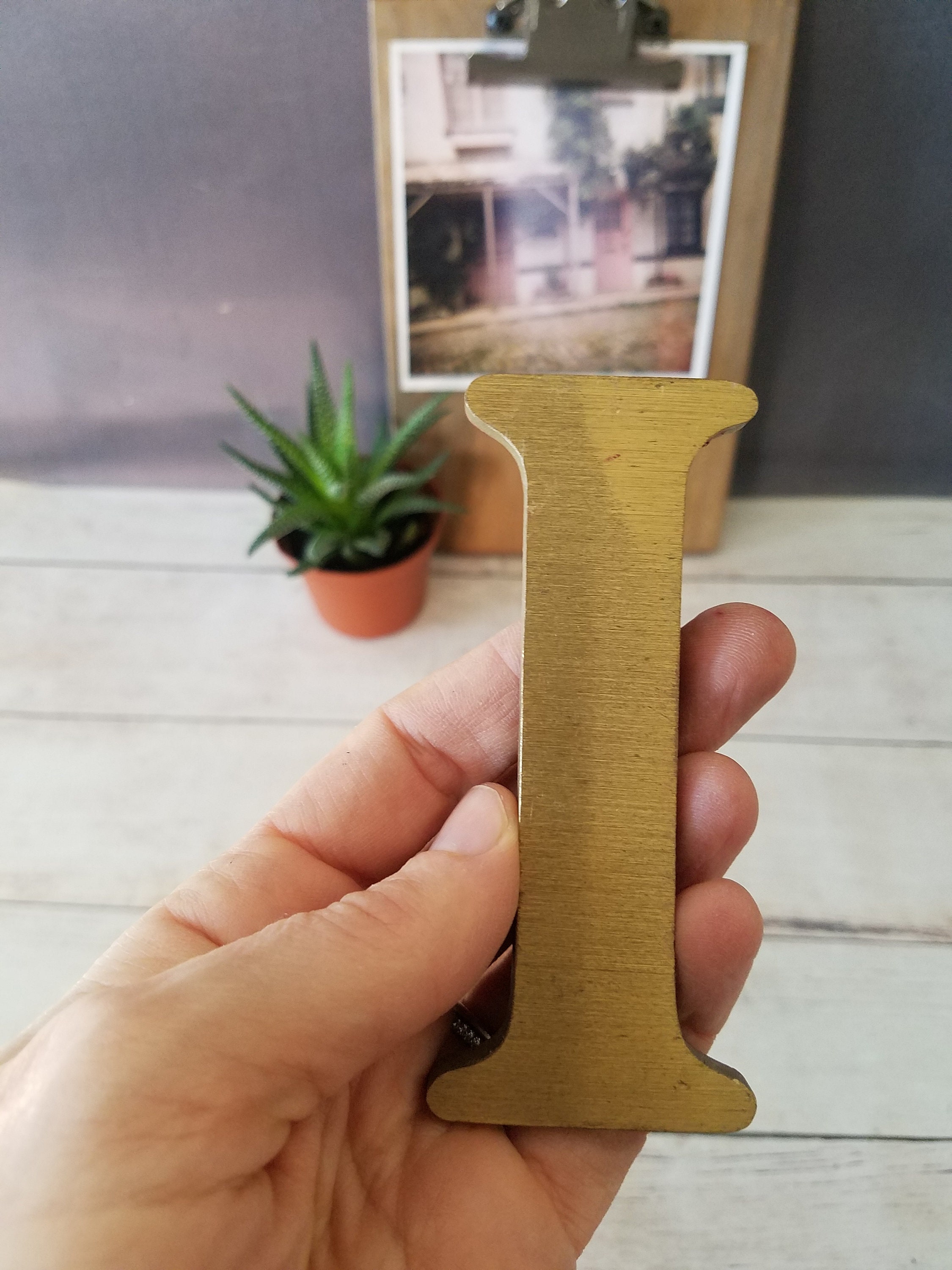 Vintage Brass Letter I/ Vintage Brass Letter/ Metal Letter I/ - Etsy