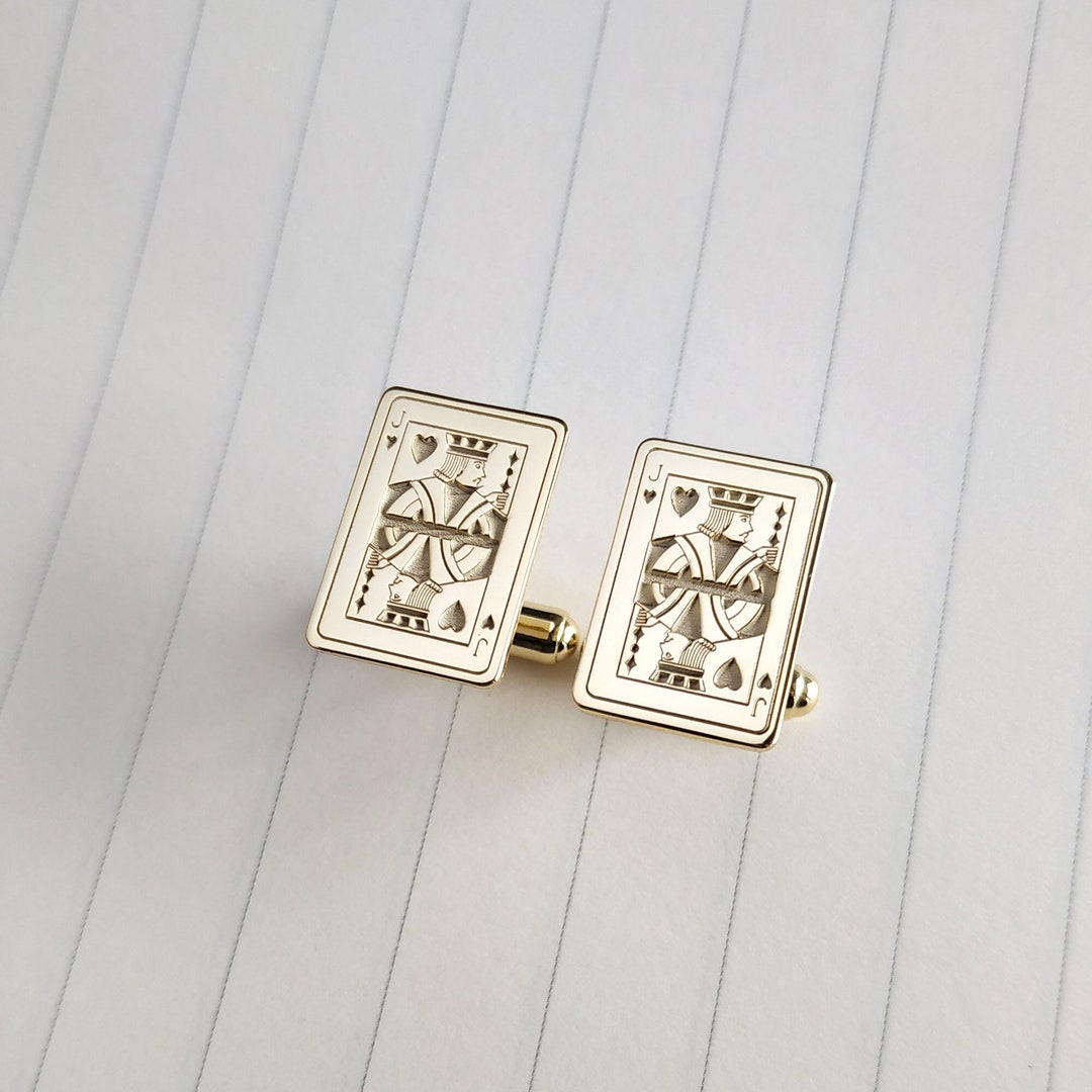 Jack of Heart Cufflinks,ace of Hearts Cufflinks,ace of Clubs Cufflinks ...