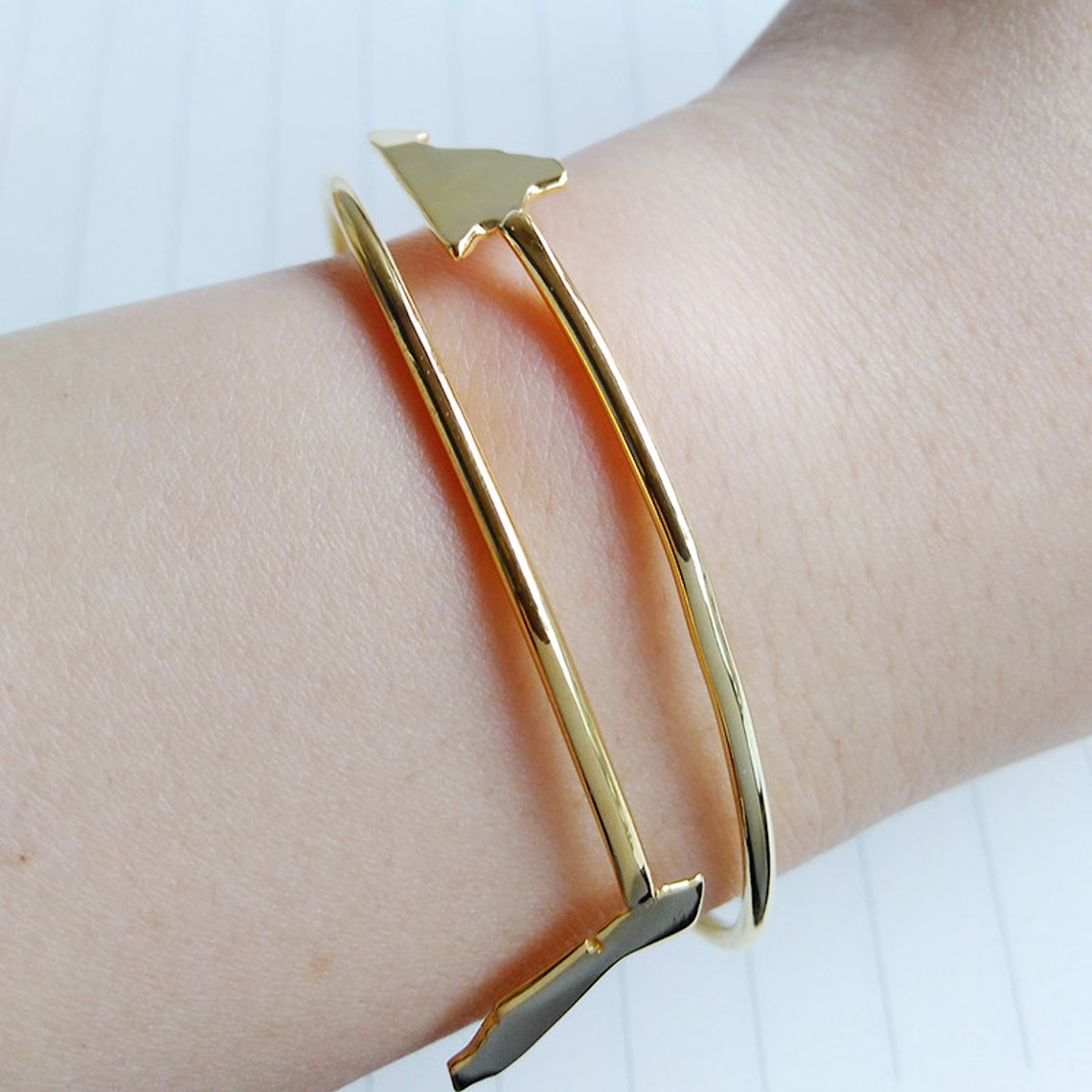 Silver Arm Bandpersonalized State Charm Bracelettwo States - Etsy