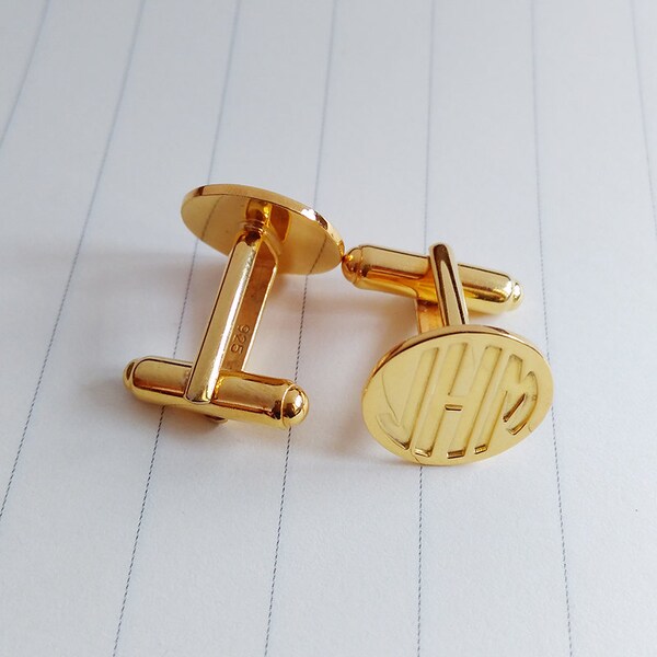 Initial Cufflinks - Etsy