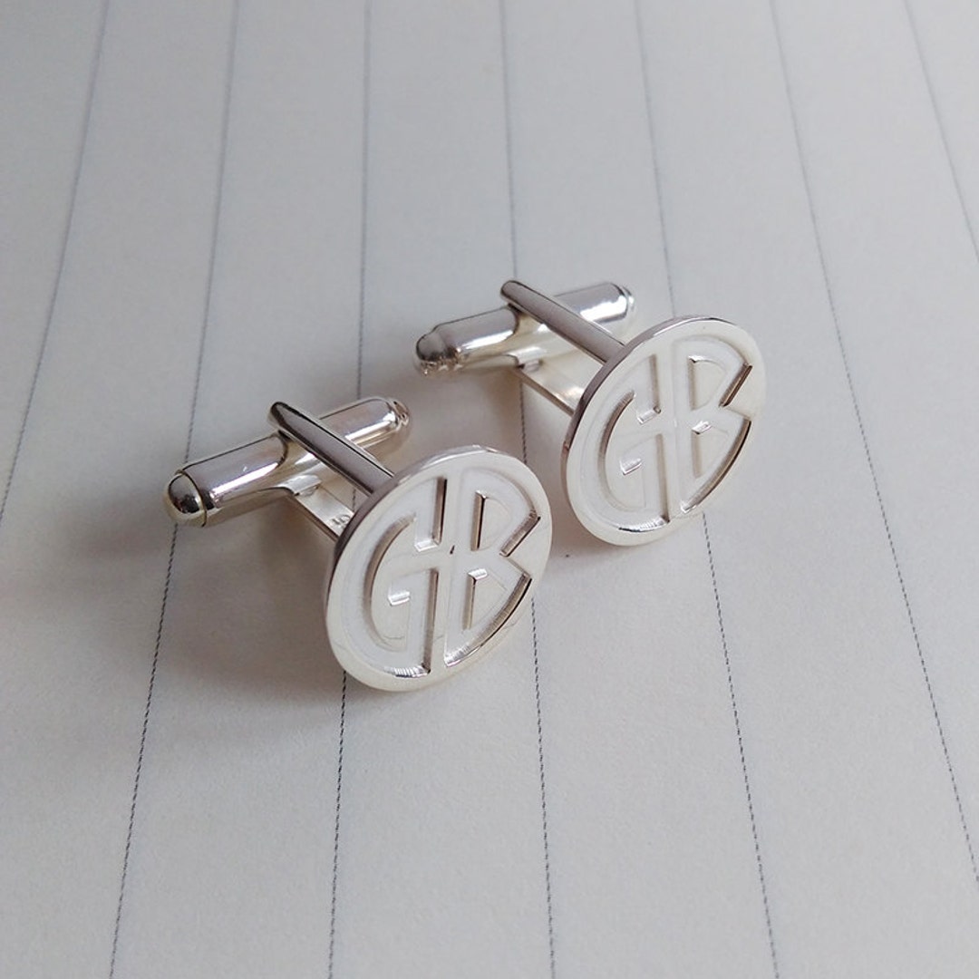Two Letter Monogram Cufflinks,wedding Cufflinks,groom Cufflinks ...