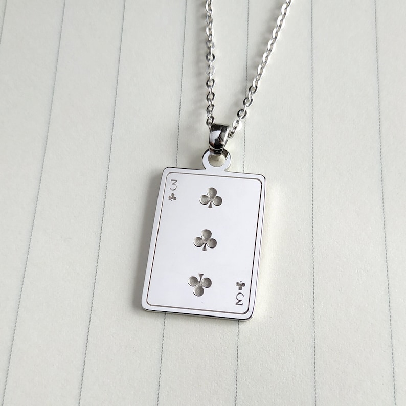 Ace of Spades Necklace,five of Hearts Necklace,six of Clubs Necklace,3 ...