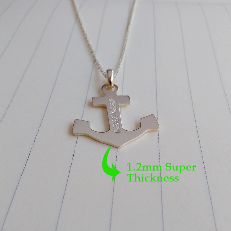 Personalized Nautical Charm Necklacecoordinate Anchor | Etsy