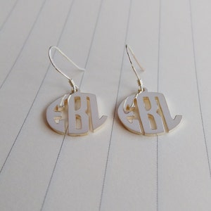 Circle Monogram Earrings,personalized Monogram Earrings,custom Stud ...