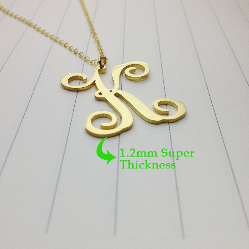 Gold Initial Necklaceone Letter Personalized Initals - Etsy