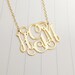 Large Gold Monogram Necklace,3 Initial Monogram Necklace,2" Inch ...