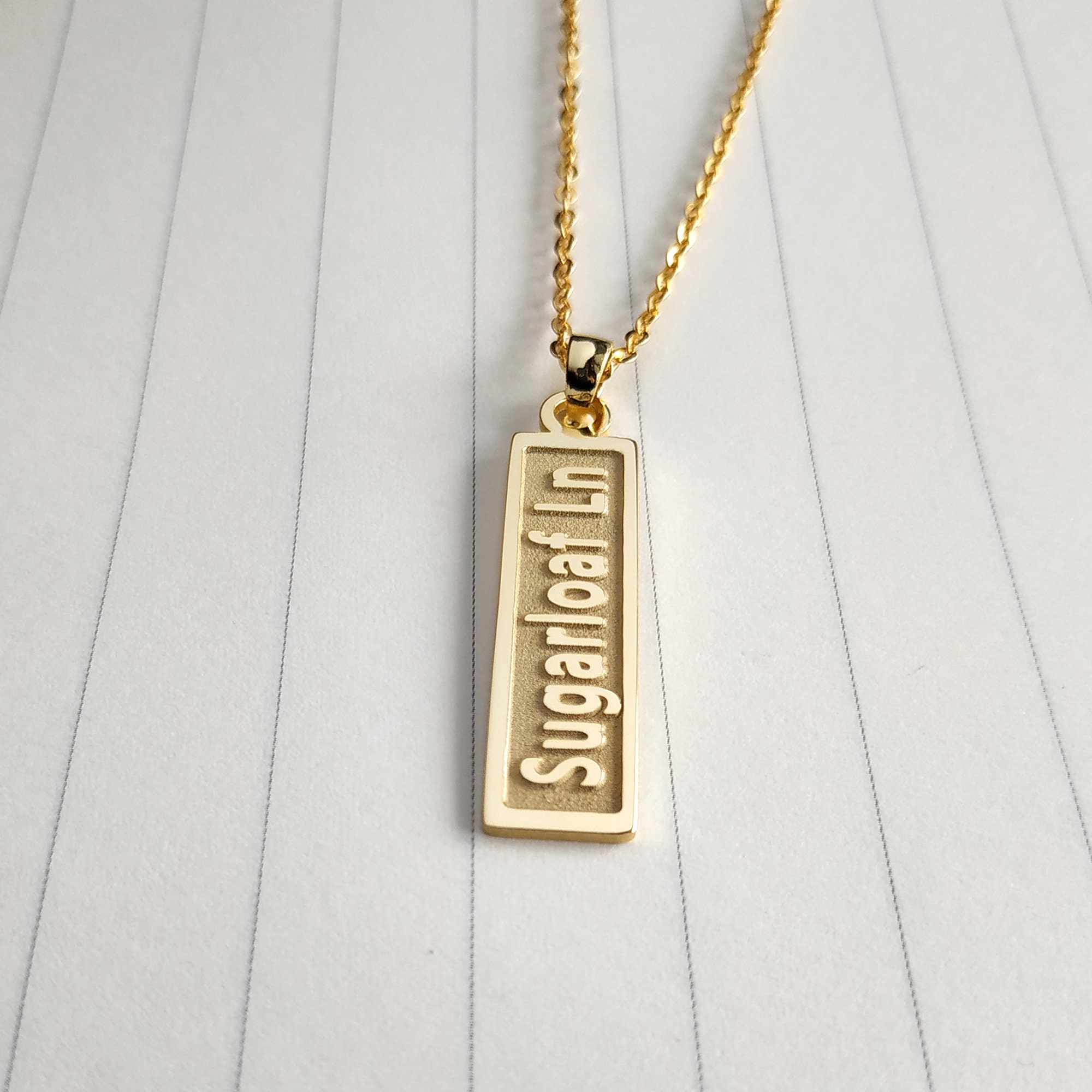 Street Name Necklace Street Sign Necklace Address Necklace Street Sign Name Necklace Custom Special Jewelry Personalized Address Necklace