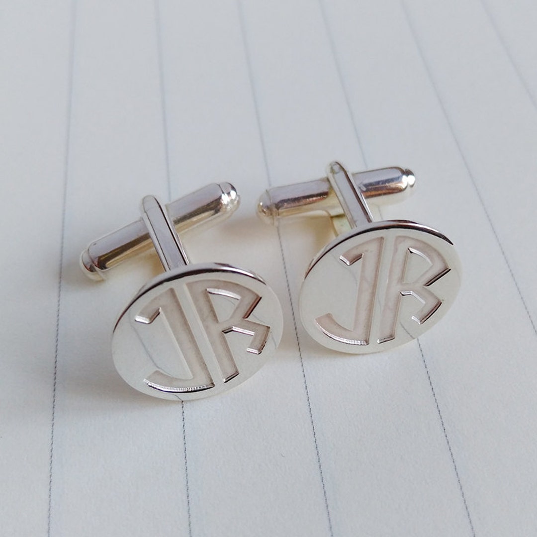 Wedding Cufflinks,two Letter Monogram Cufflinks,groom Cufflinks ...