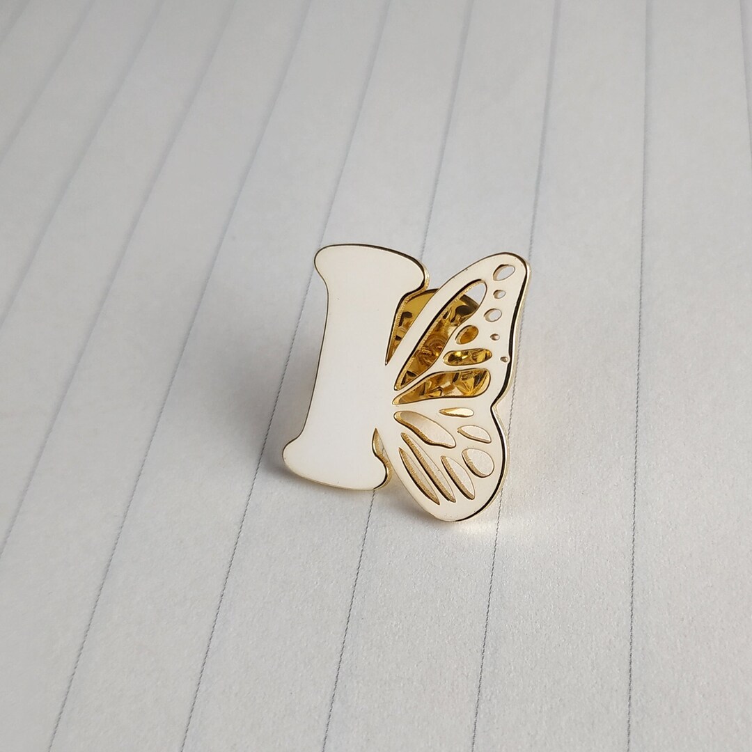 Initial and Butterfly Lapel Pins,custom Butterfly Initial Lapel Pins ...