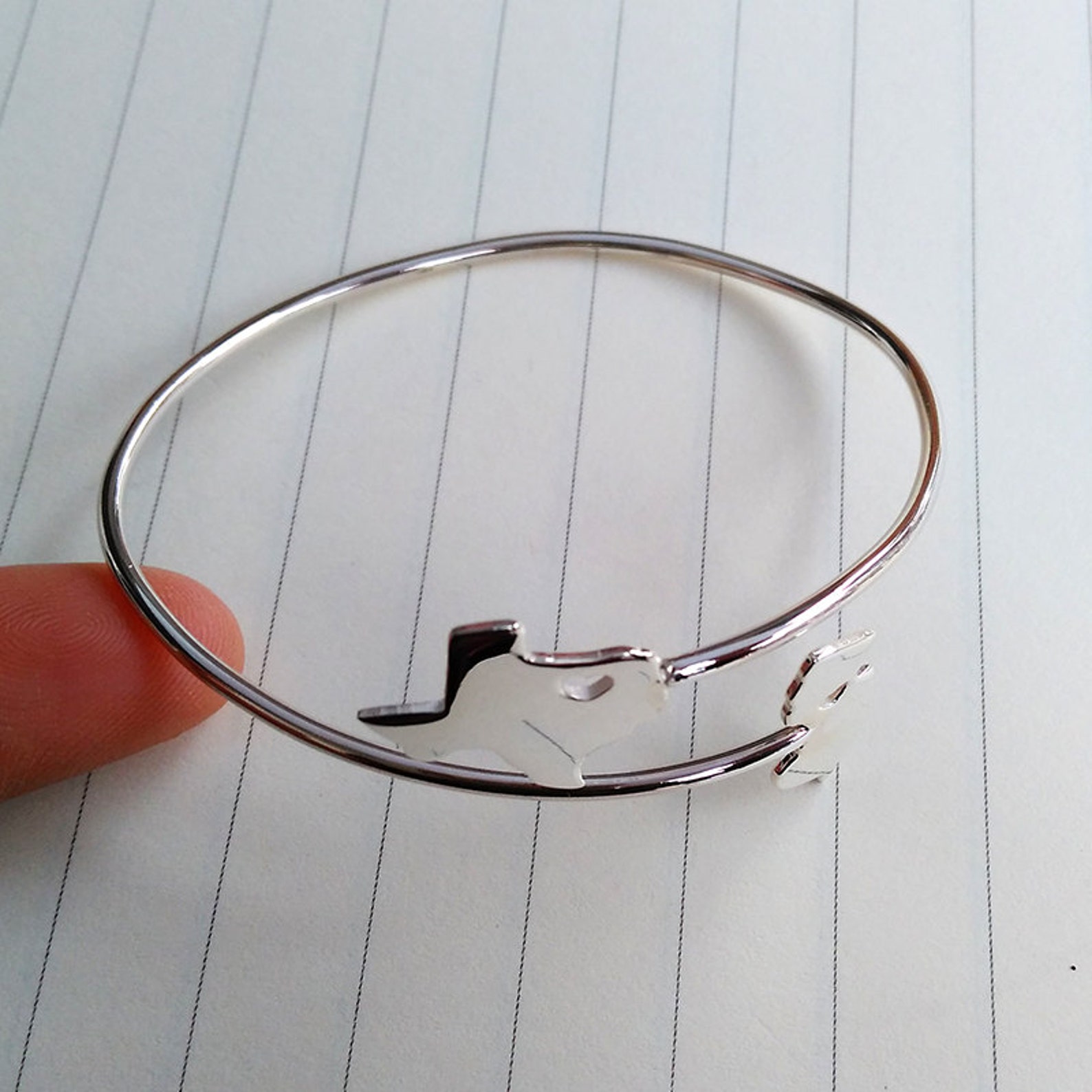 Silver Arm Band,personalized State Charm Bracelet,two States Bangle ...