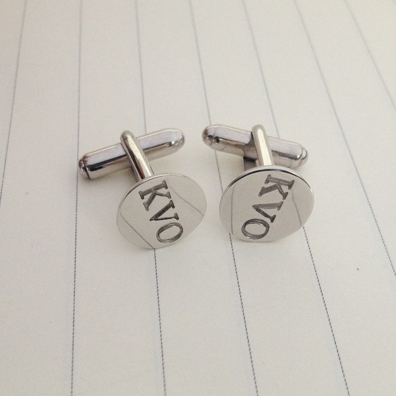 White Gold Cufflinkswedding Cufflinkssilver Men - Etsy