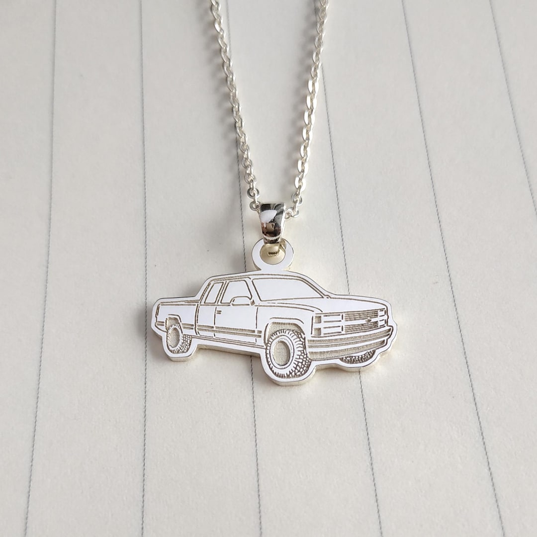 Personalized Pickup Necklace,classic Car Necklace,small Steel Cannon ...