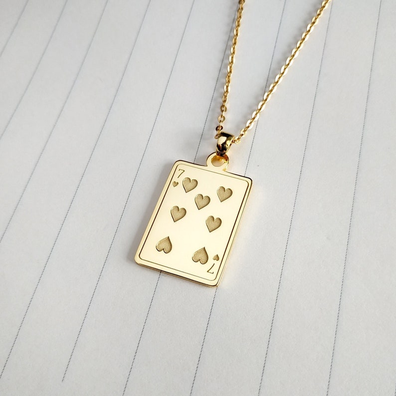 Five of Hearts Necklace,six of Clubs Necklace,three of Clubs Necklace ...