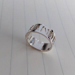 Personalized Spray Paint Ring,silver Engraved Name Ring,wedding Date ...