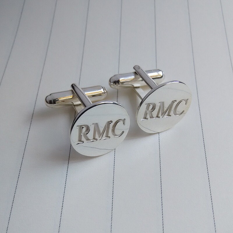 Silver Wedding Cufflinks,engraved Name Cufflinks,silver Men Cufflinks ...