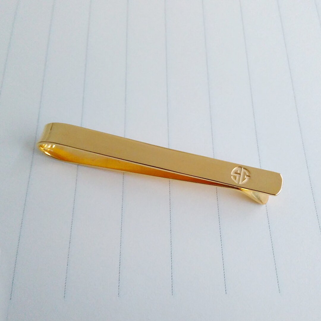 Two Letter Monogram Tie Clip,personalized Wedding Tie Clip,monogram Tie ...