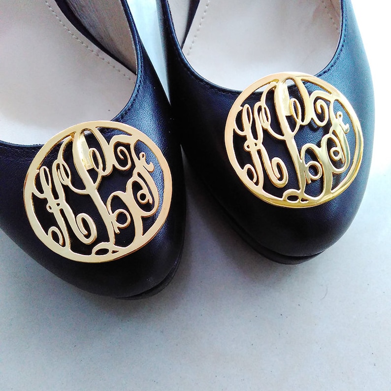 Personalized Monogrammed Shoe Clipgold Monogrammed Shoe - Etsy