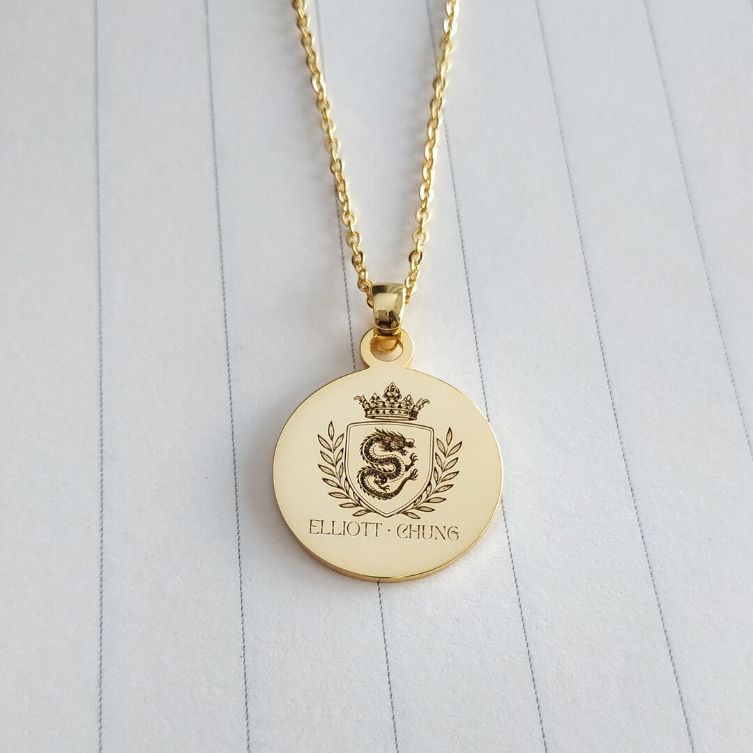 Personalized Family Crest Necklace,coat of Arms Necklace,family Crest ...
