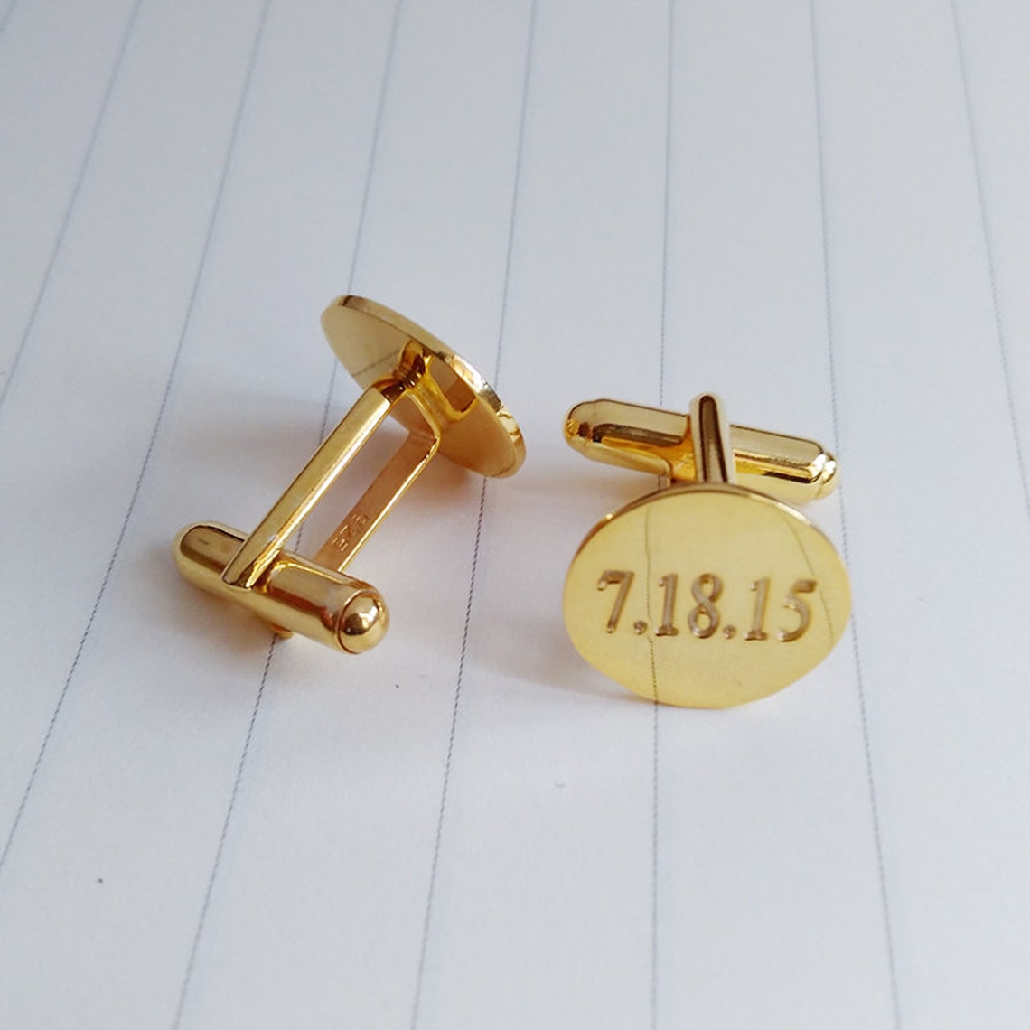Personalized Wedding Cufflinks,initials and Date Cufflinks,wedding Date ...