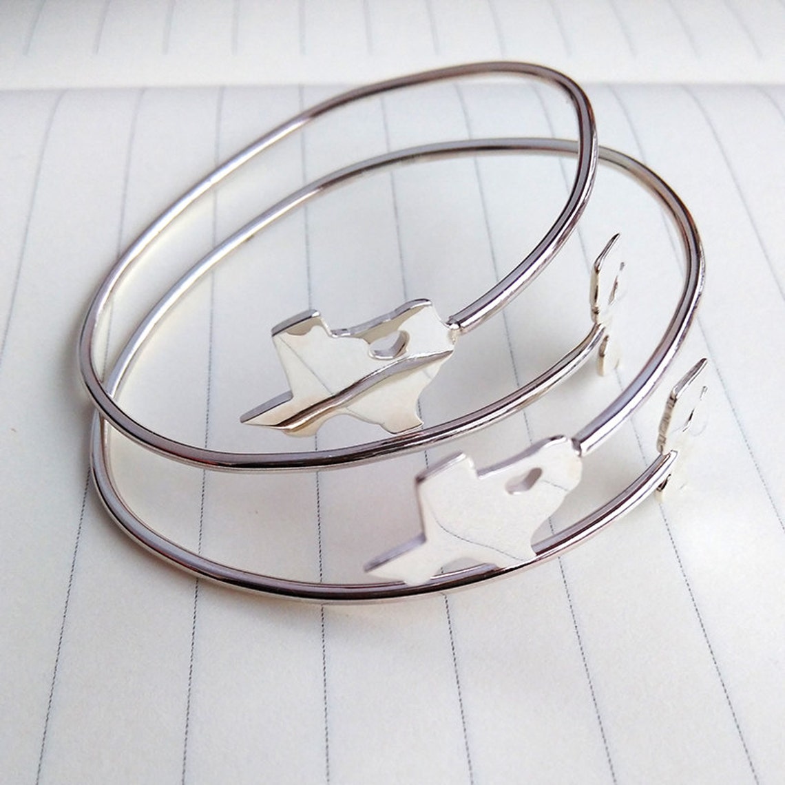 Silver Arm Band,personalized State Charm Bracelet,two States Bangle ...