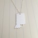 Silver Indiana State Necklace,in State Necklace,indiana State Charm ...