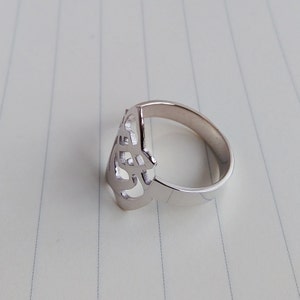 Specical Symbol Ring,custom Ring,silver Monogram Ring,any Initial Ring ...