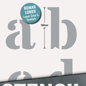 Large 100mm LETTER ALPHABET STENCIL Letters / Symbols 4 Inches Tall 9 X ...