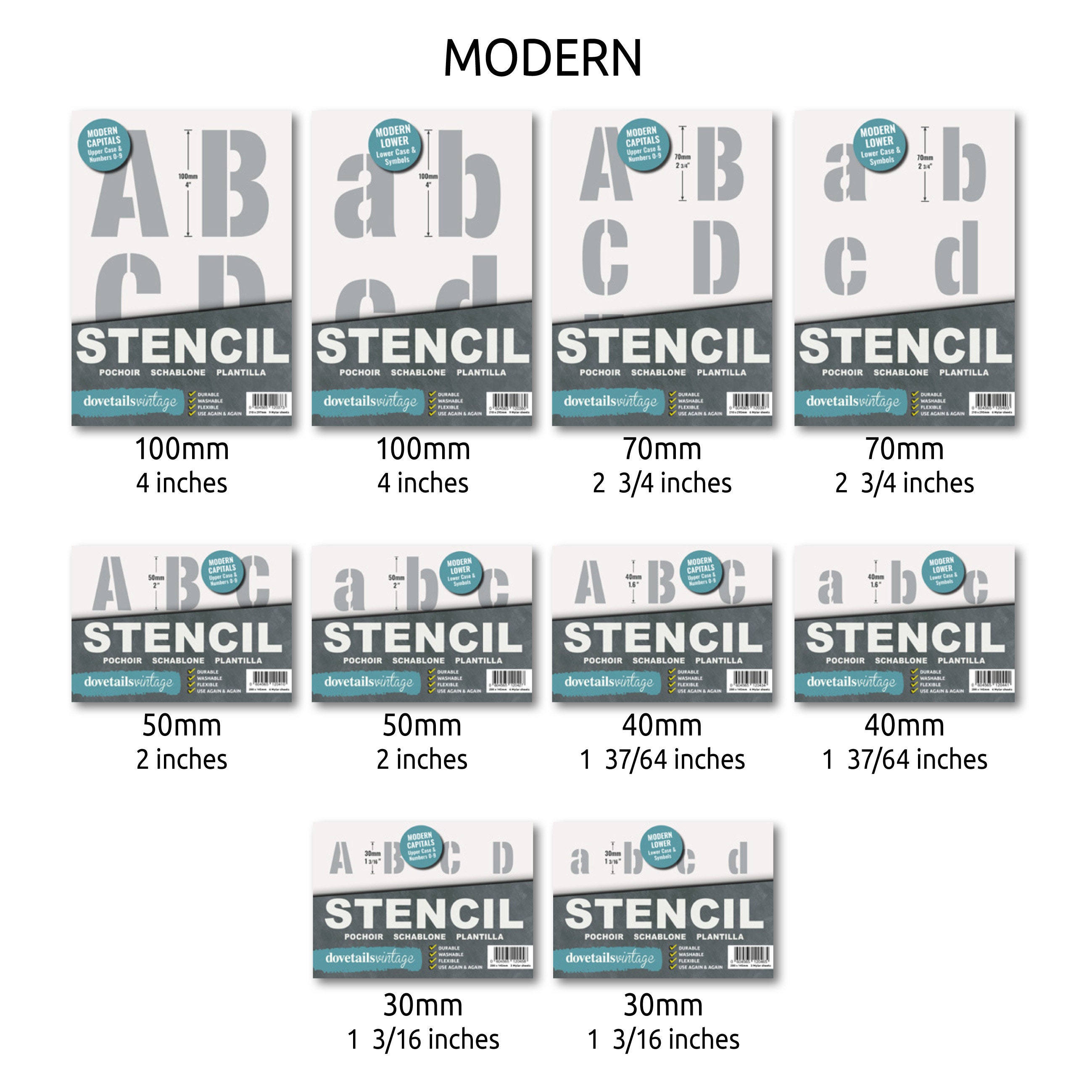 70mm LETTER ALPHABET STENCIL Letters / Symbols 2.75 Inches - Etsy