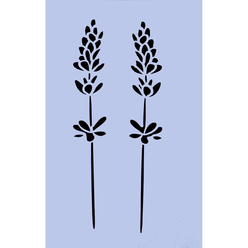 Lavender Stencil Flowers 189 X 297mm 7.5' X 11.5' - Etsy