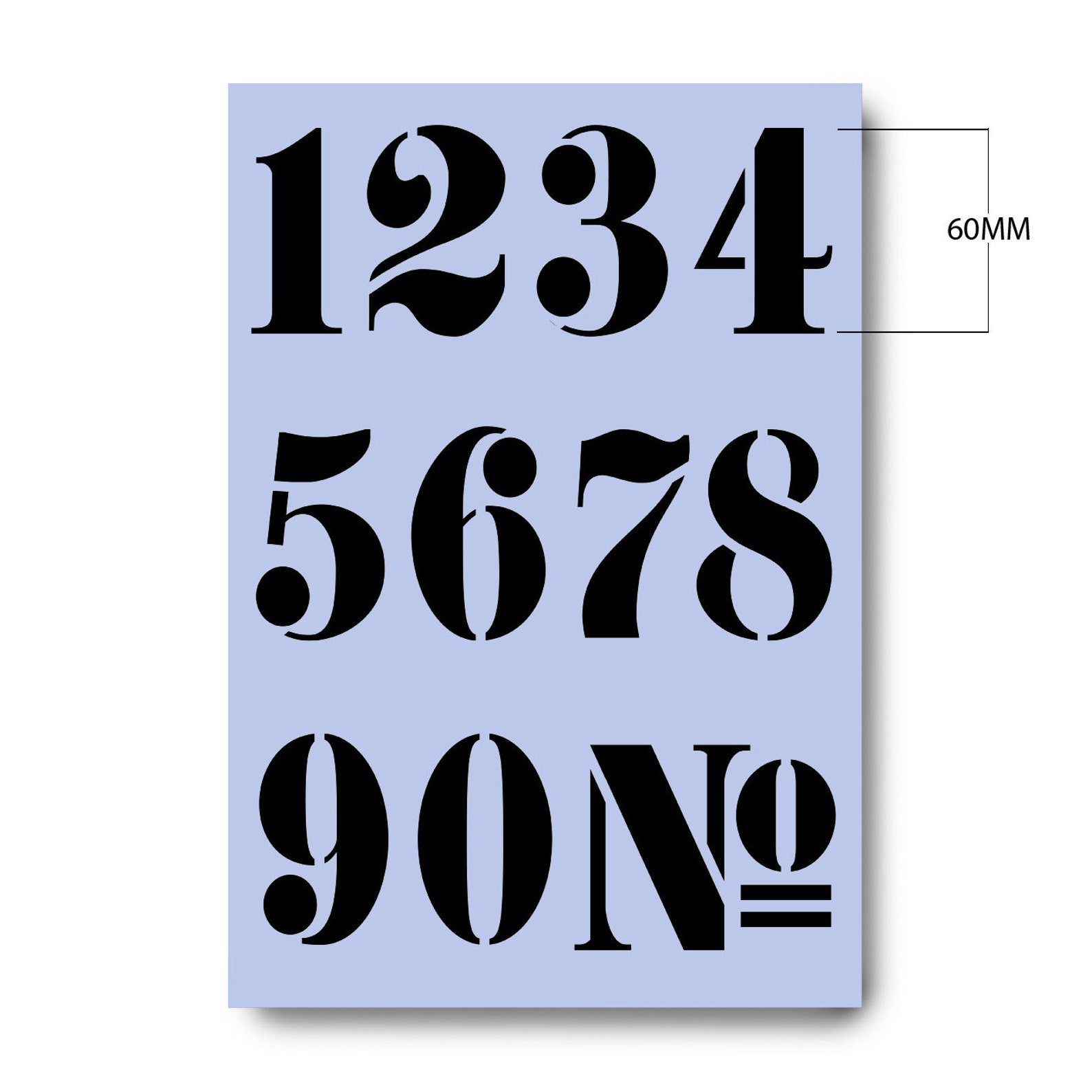 Numbers Stencil French Style 60mm 2.3 Inchestall Numbers for - Etsy