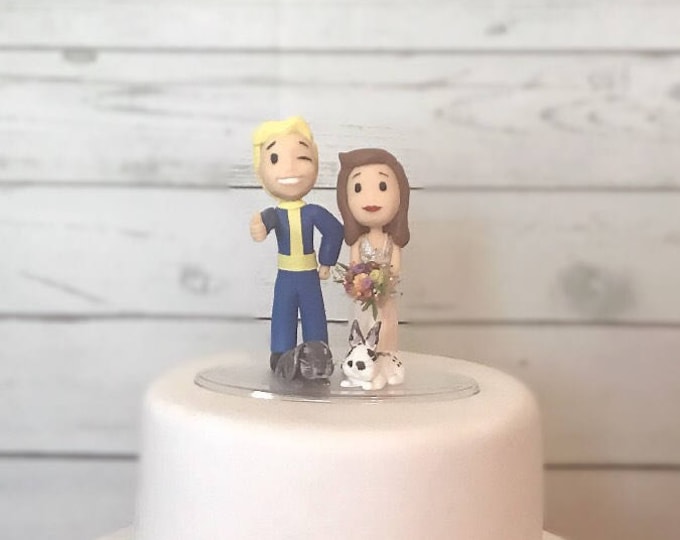 Fallout Couple Wedding Cake Topper - Etsy