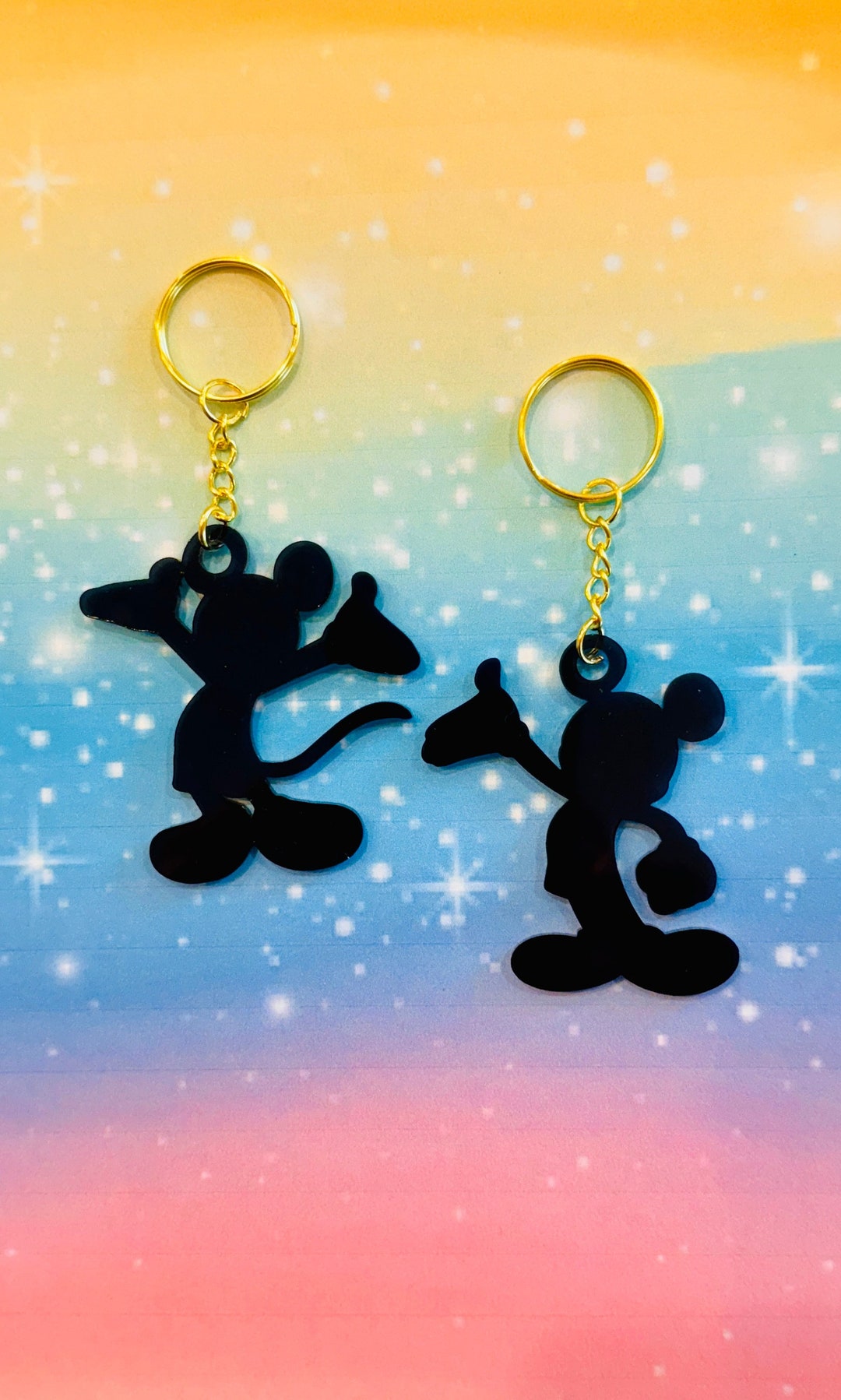 Mickey Mouse Acrylic Key Chain, Mickey Mouse Souvenir Keychain - Etsy