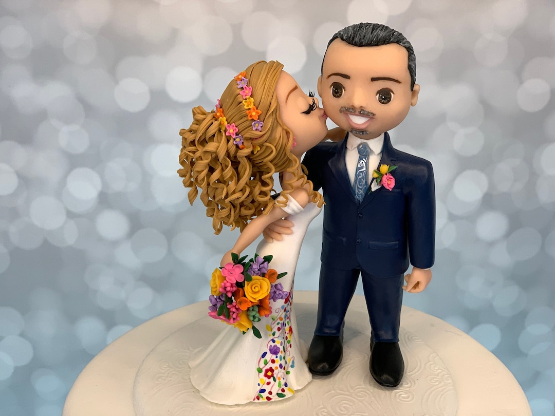 Glamorous Wedding Cake Topper Figurine, Custom Wedding Cake Statue ...