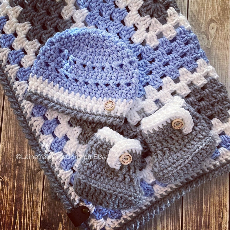 Baby Boy Newborn Gift Ready to Ship Blanket Booties and - Etsy