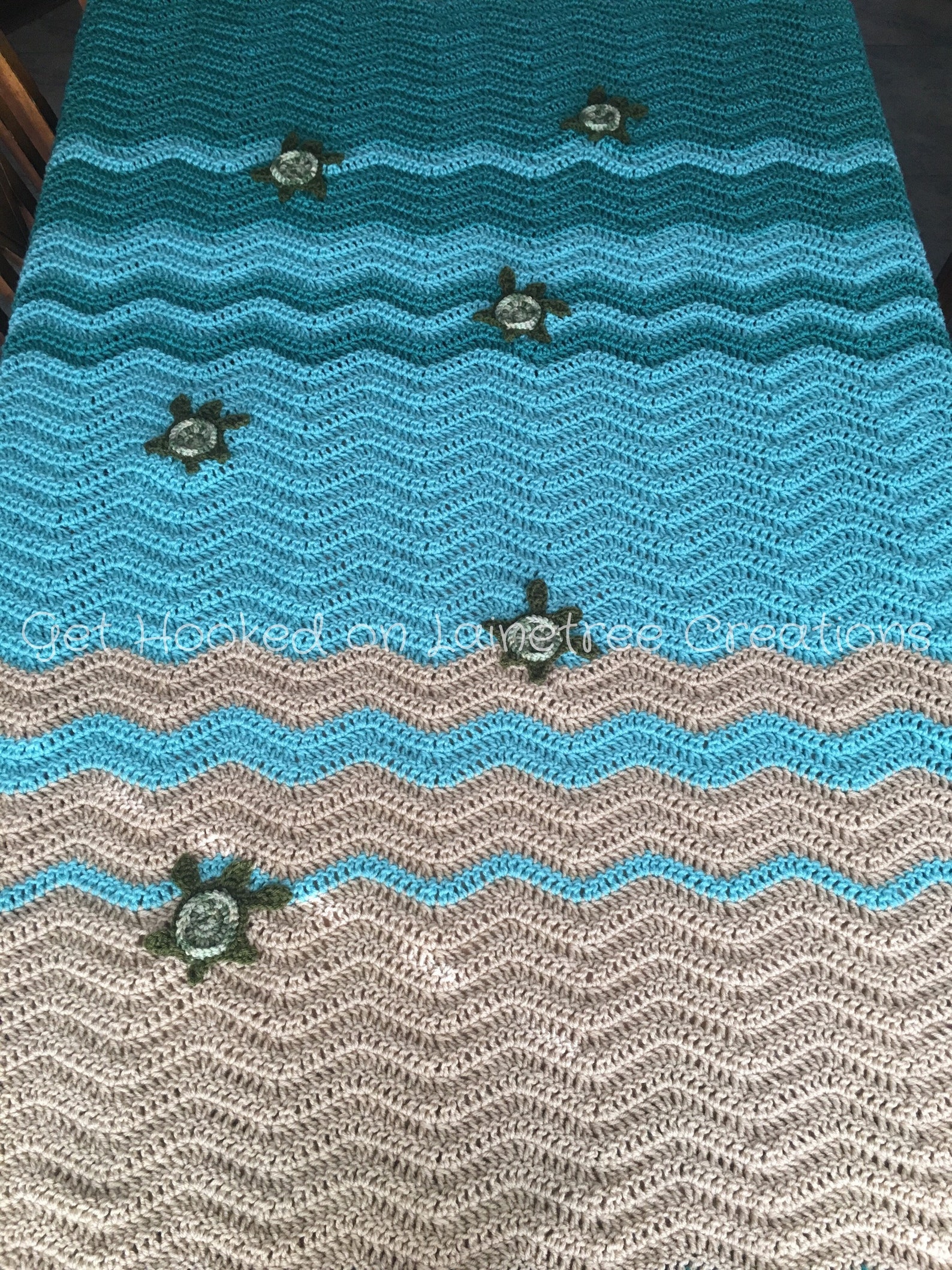 Sea Turtle Blanket, Crochet PATTERN, PDF Digital Download ~ Sea Turtle ...