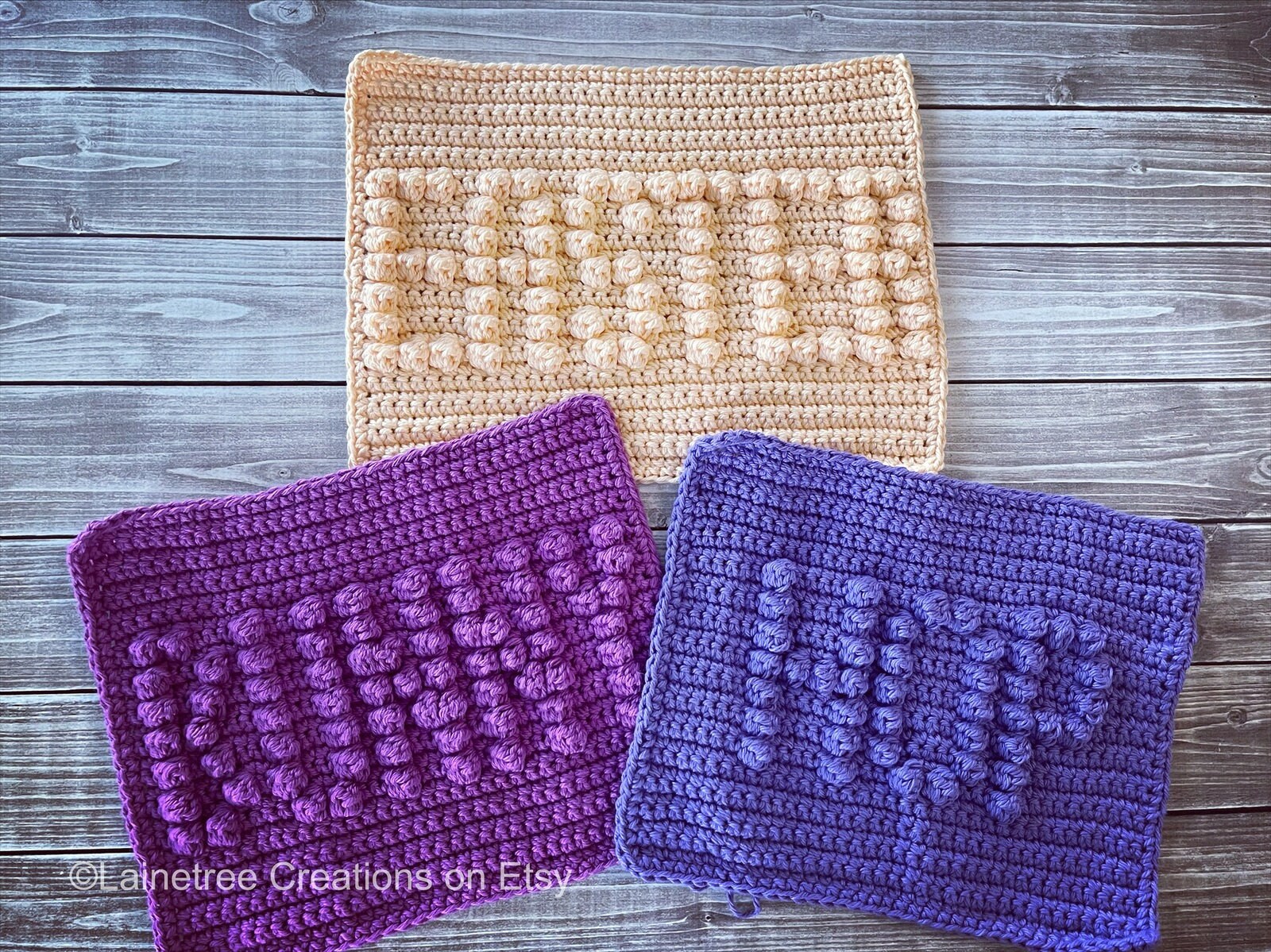 Easter Dishcloth Pattern Pack Crochet Easter Bunny Dishcloth | Etsy