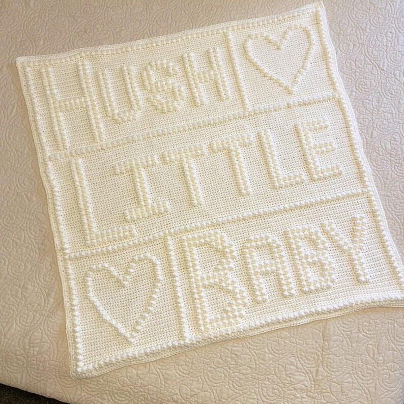 Hush Little Baby Blanket, Crochet PATTERN, PDF Digital Download ~ Baby ...