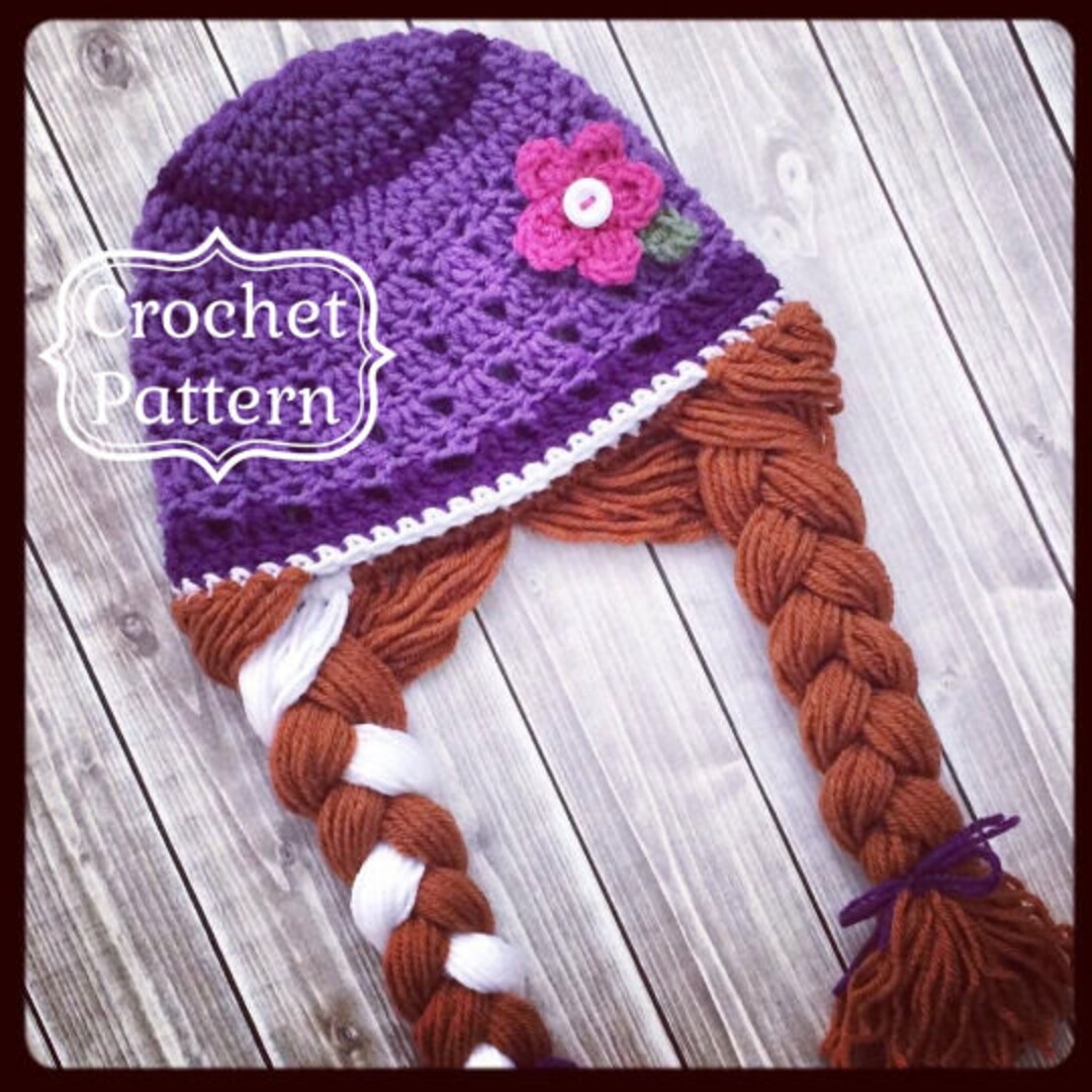 Princess Anna Inspired Crochet Hat PATTERN, PDF Digital Download, Anna ...