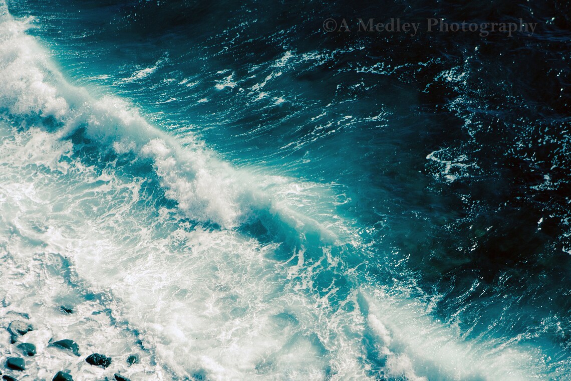 Turquoise Waters, Ocean Wave Photograph Blue Waters Landscape Wall Art ...