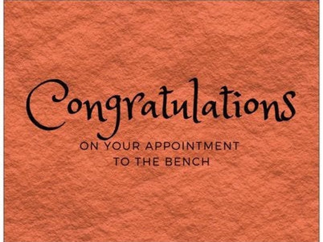 Congratulations on Your Appointment to the Bench - Etsy Australia