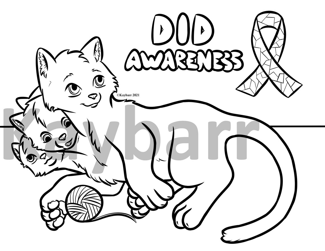 Dissociative Identity Disorder Colouring Page Multiple Personality DID ...