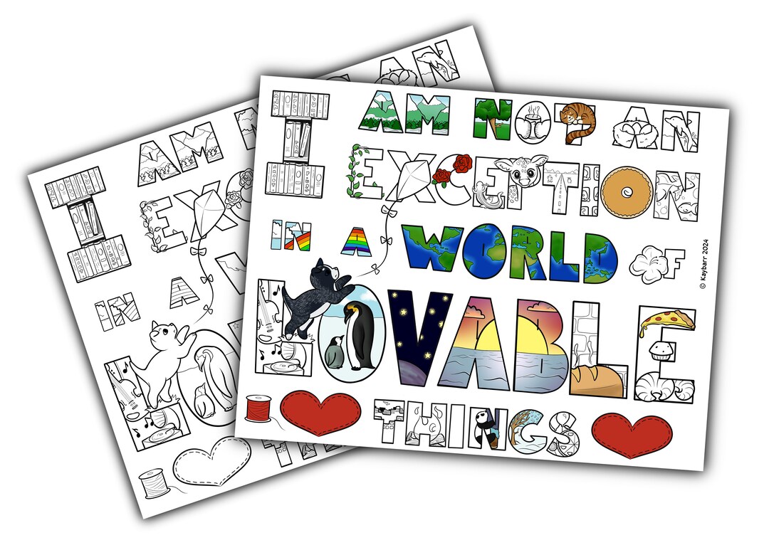 Motivational Quote Colouring Page Nature Animals Love Adult Coloring - Etsy