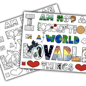 Motivational Quote Colouring Page Nature Animals Love Adult Coloring - Etsy