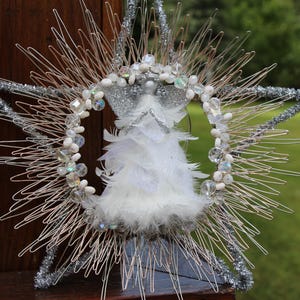 Angel Tree Topper Star Tree Topper Silver Christmas Tree Topper Angel ...